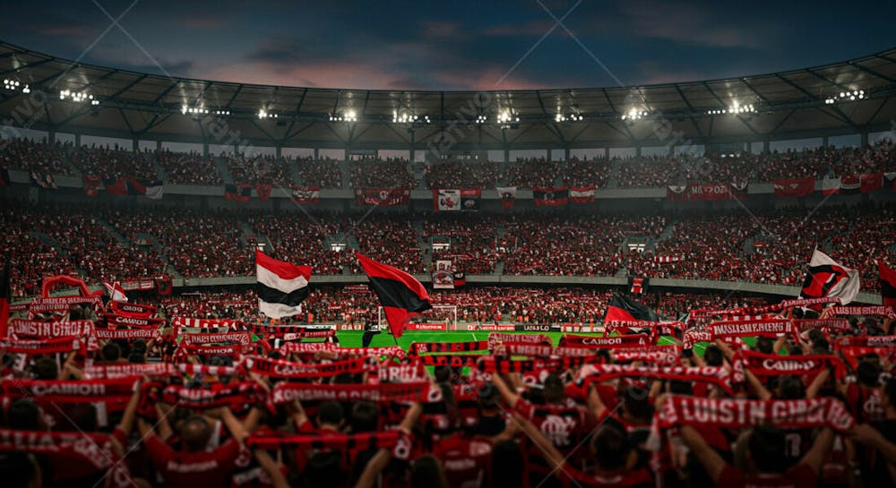 Estádio lotado torcida rubro-negra | Fotos IA Premium [download]