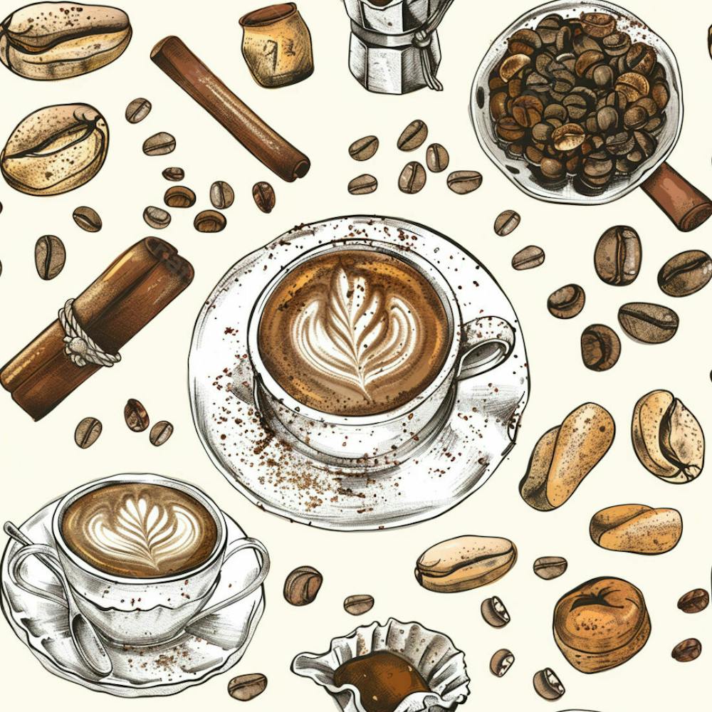 Coffee pattern high resolution design asset - [download] 125754 ...