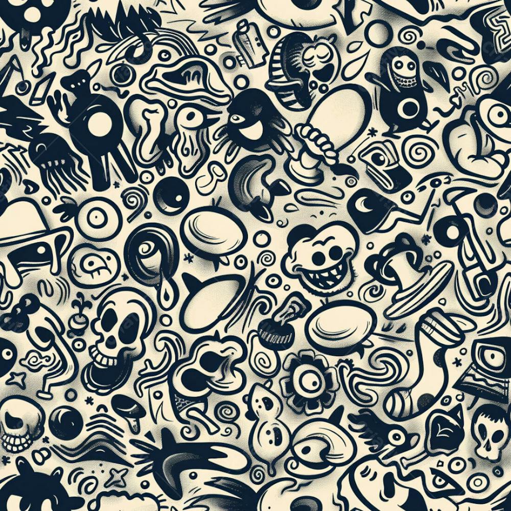 Doodles Pattern High Resolution Design Asset | Texturas Grátis [download]