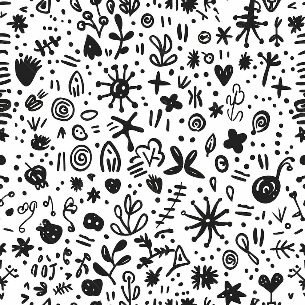 Doodles pattern high resolution design asset - [download] 126352 ...