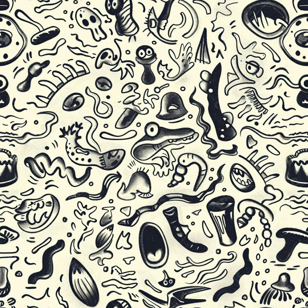 Doodles Pattern High Resolution Design Asset | Texturas Grátis [download]