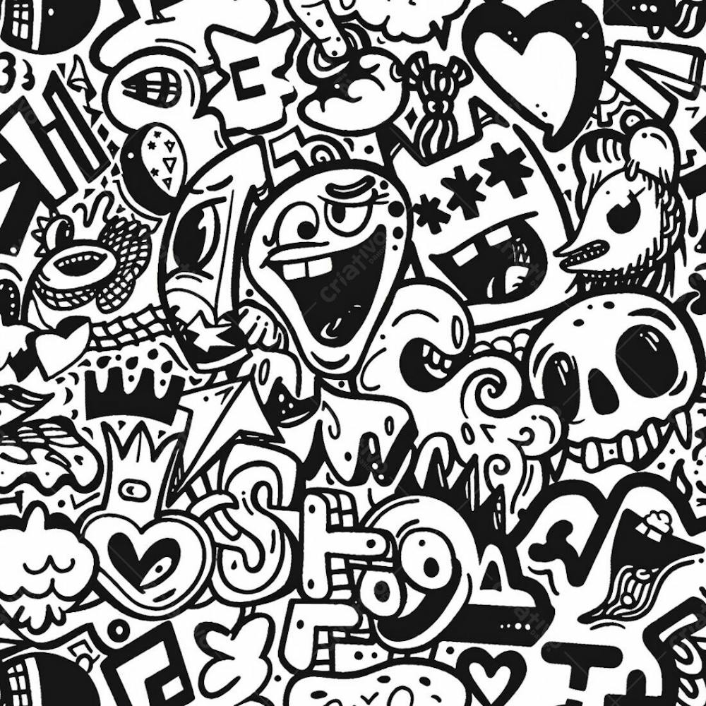 Doodles Pattern High Resolution Design Asset | Texturas Grátis [download]
