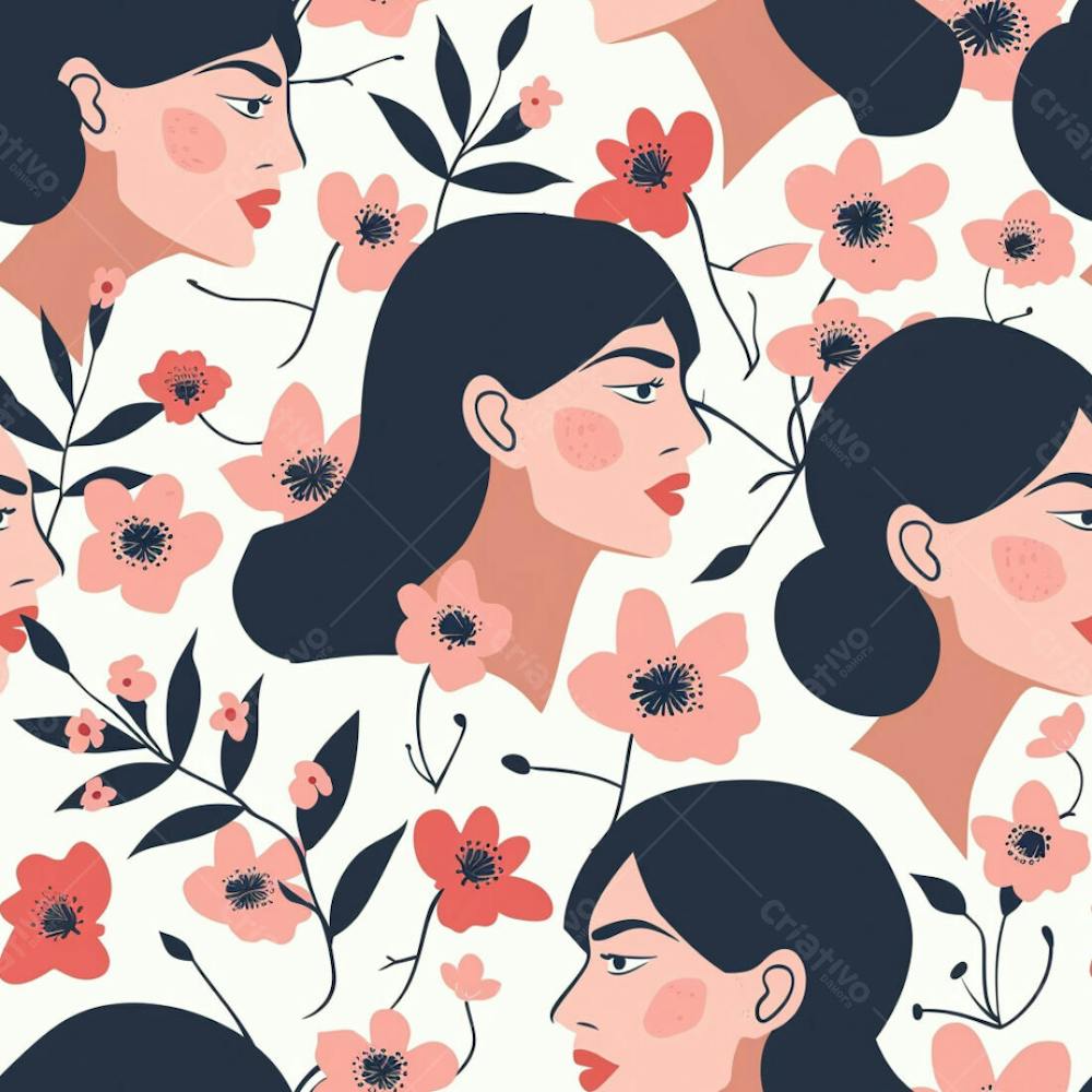 Textura Floral Feminina para Fundo | Texturas Grátis [download]