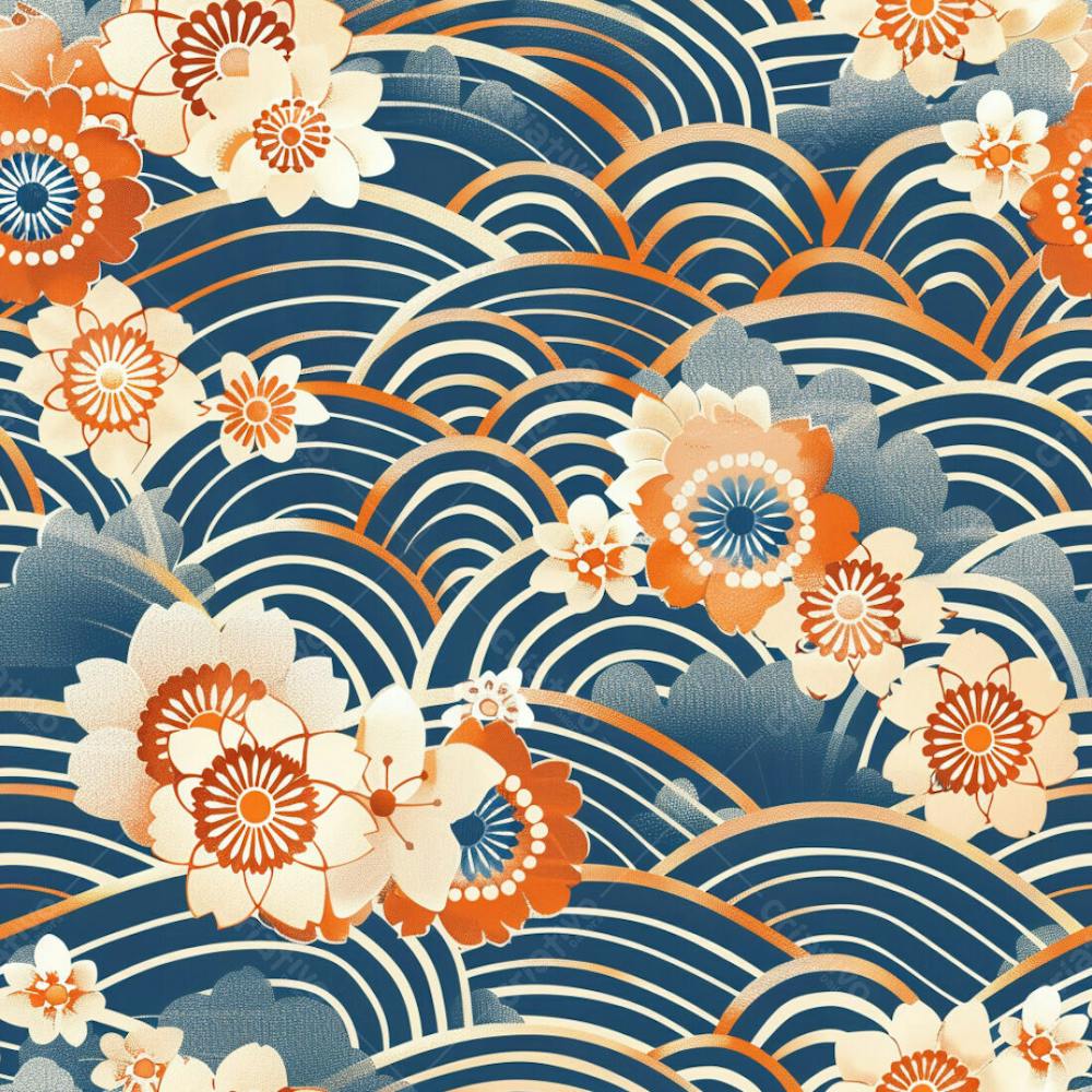 Japanese Floral Wallpaper Texture | Texturas Premium [download]
