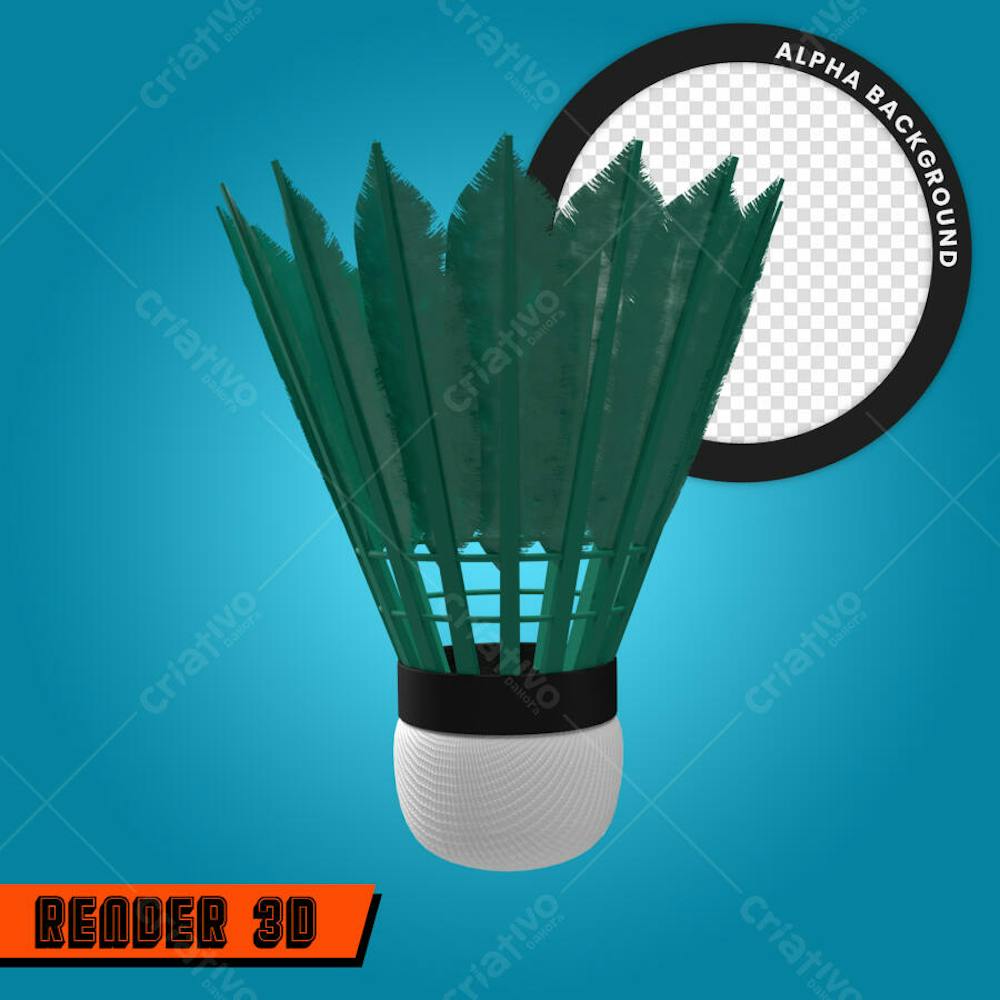 Mockup Shuttlecock Verde para Design Esportivo PSD Editável | PSD ...
