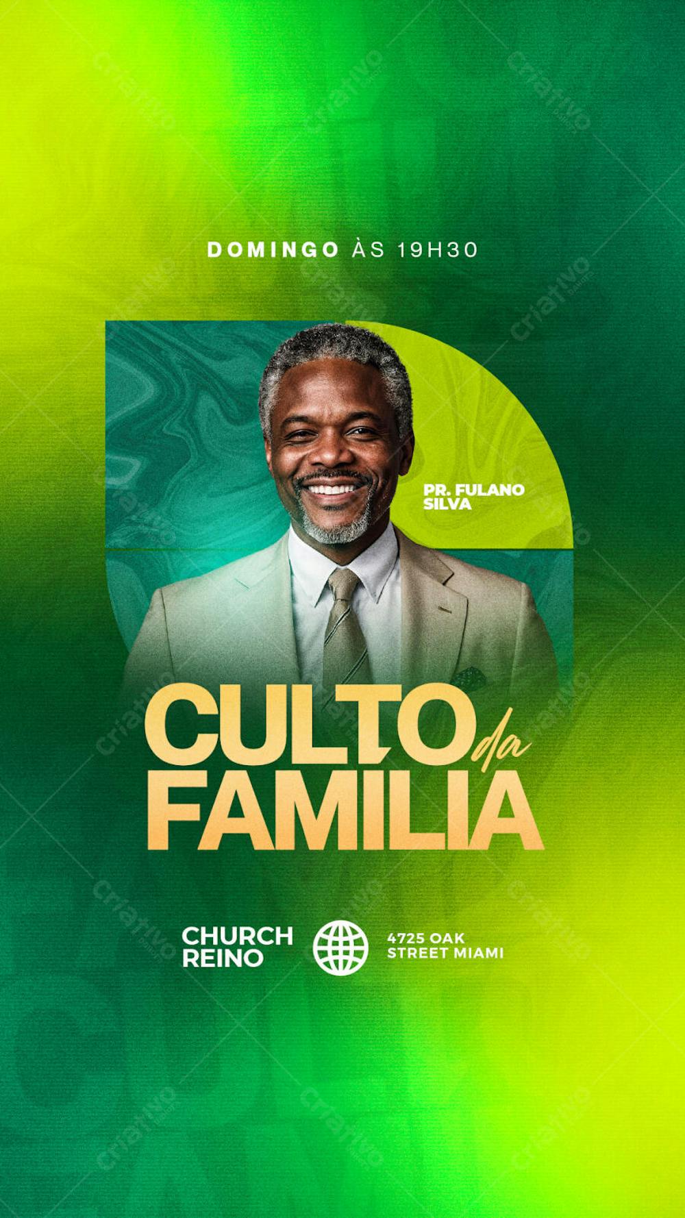 Editable PSD Flyer for Family Church Service | PSD Premium [download]
