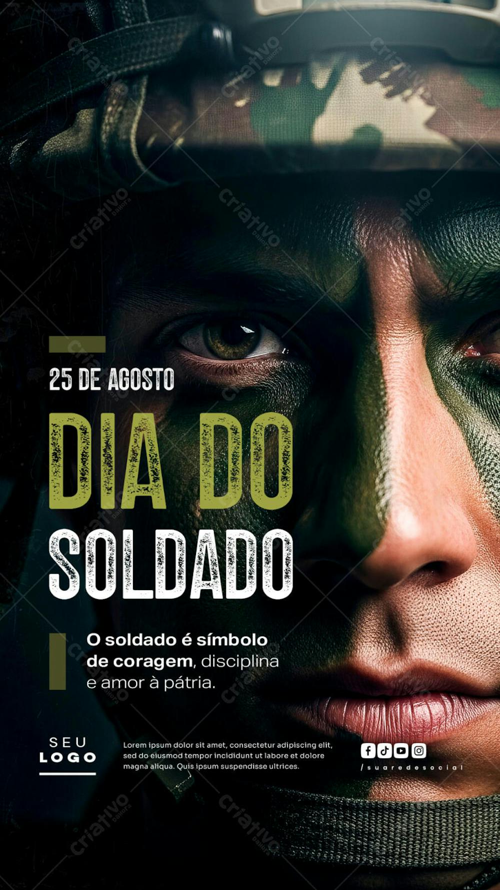 Editable PSD Flyer for Soldier's Day | PSD Premium [download]