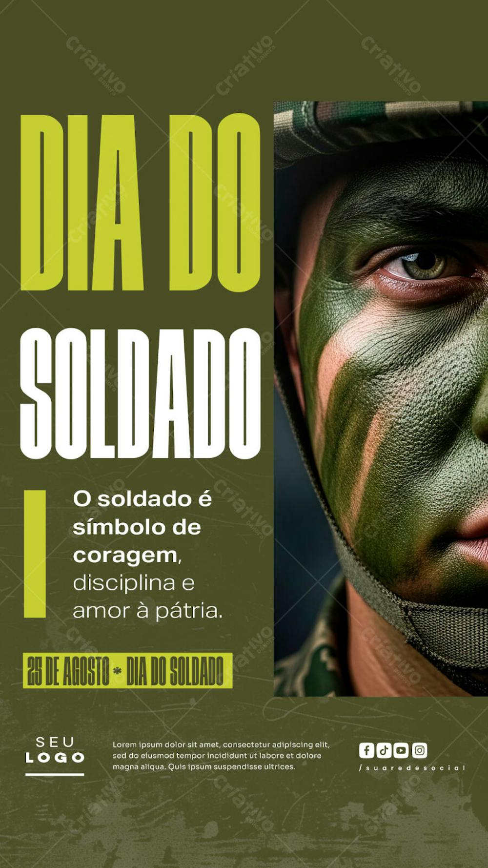 Editable PSD Flyer for Soldier's Day | PSD Premium [download]