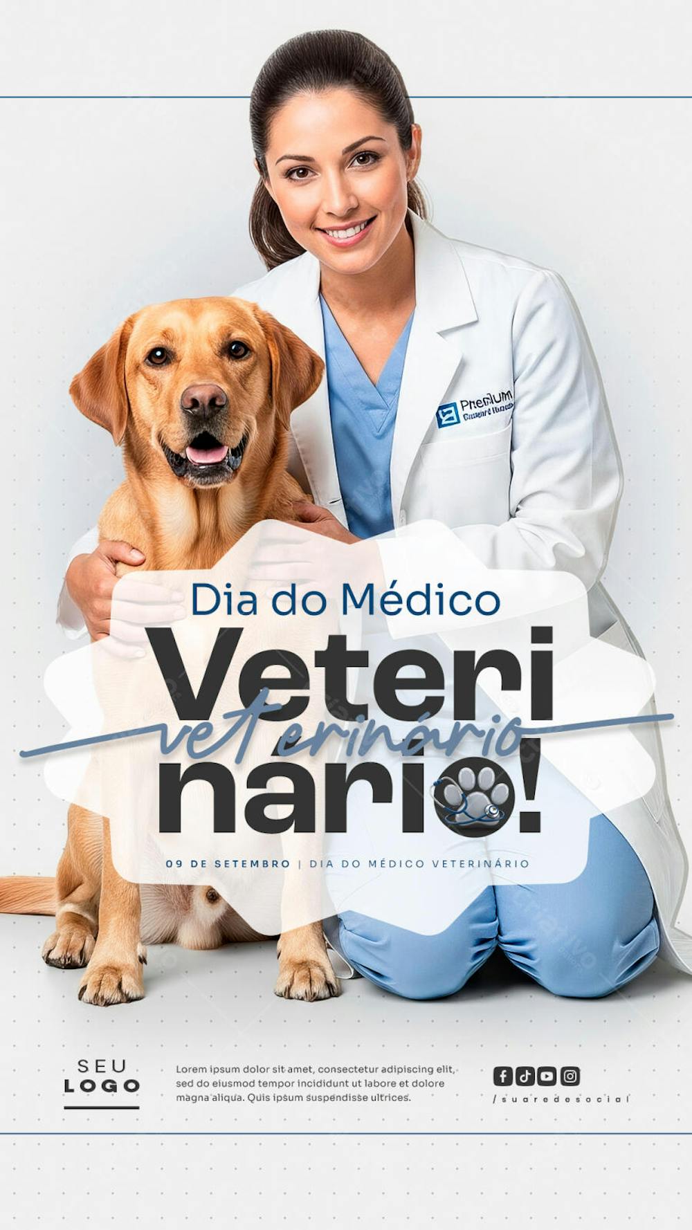 Flyer Dia do Médico Veterinário PSD Editável | PSD Premium [download]