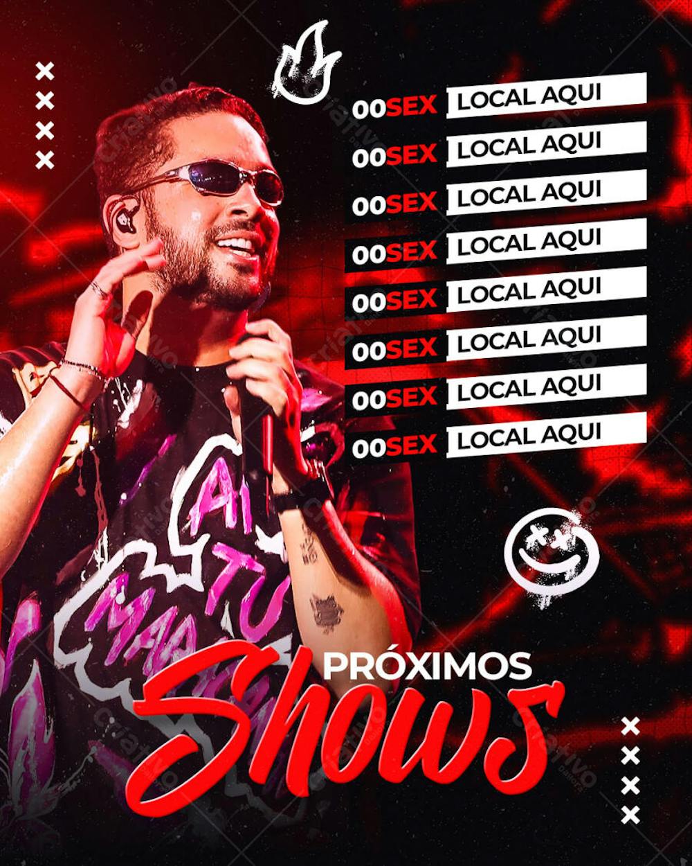 Editable PSD Flyer for Music Shows | PSD Premium [download]