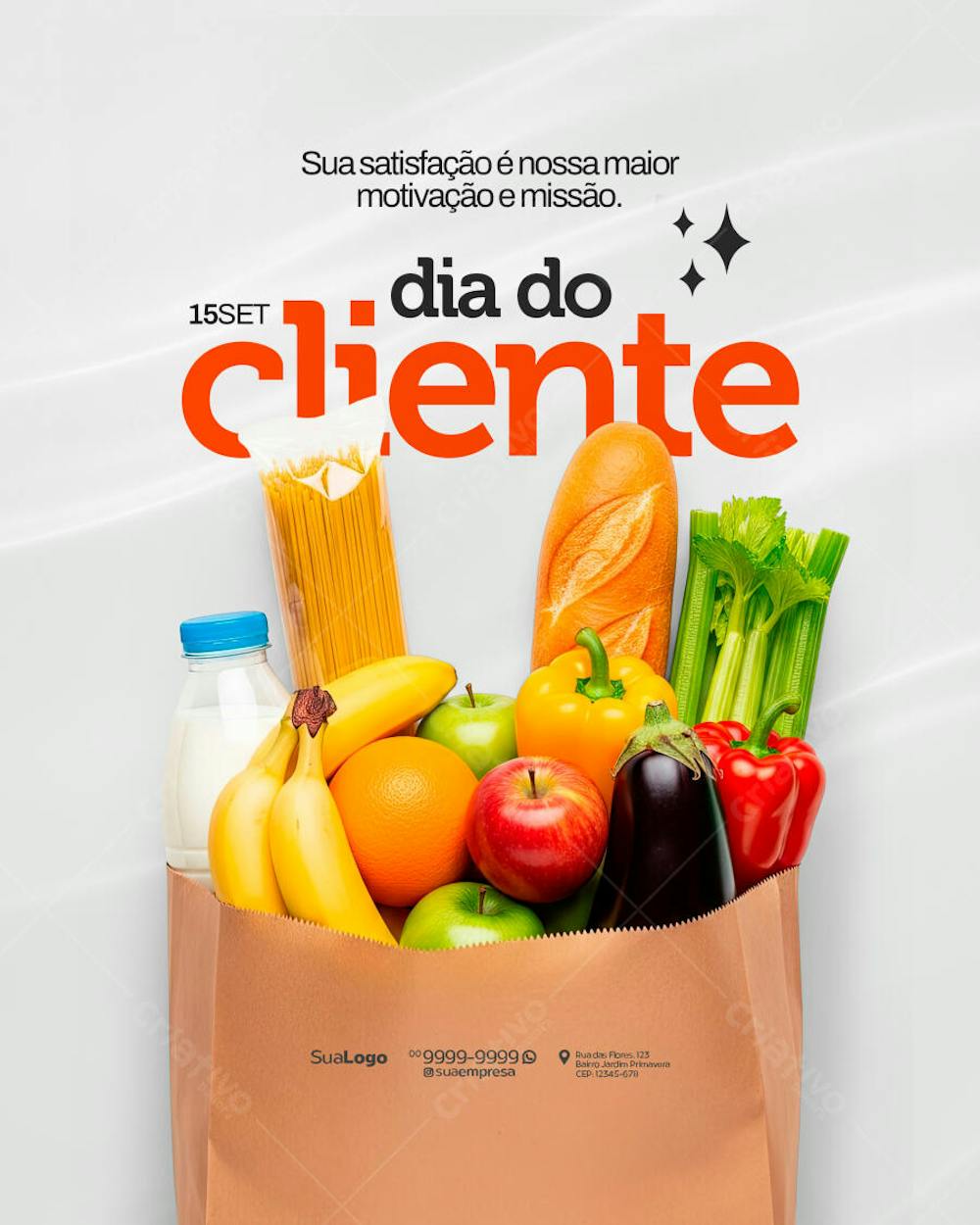 Flyer Dia do Cliente PSD Editável | PSD Premium [download]