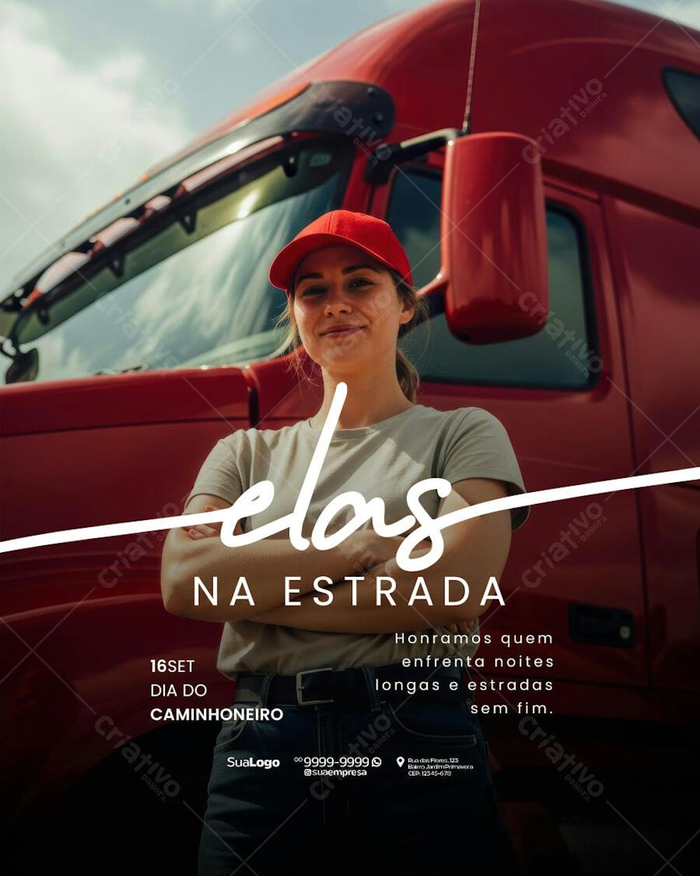 Editable PSD Flyer for Truck Driver's Day | PSD Premium [download]