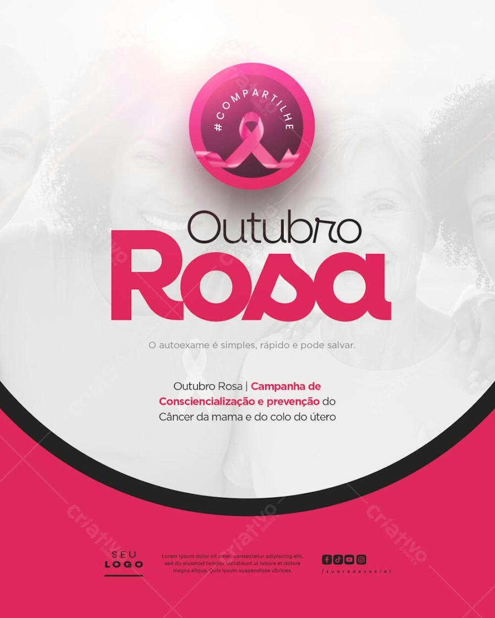 Flyer Outubro Rosa PSD Editável | PSD Premium [download]