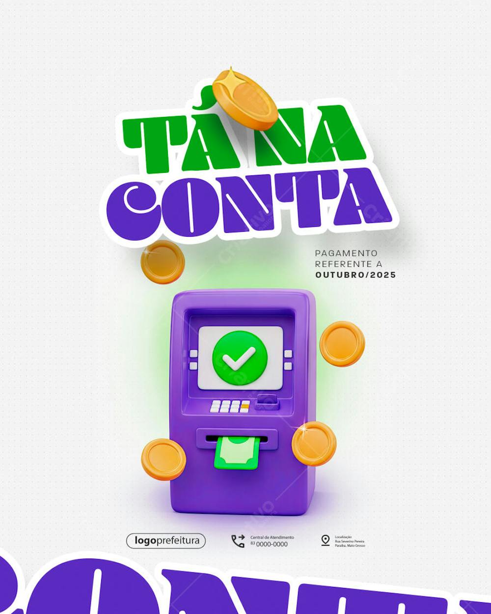 Flyer Pagamento de Contas Tá na Conta PSD Editável | PSD Premium [download]