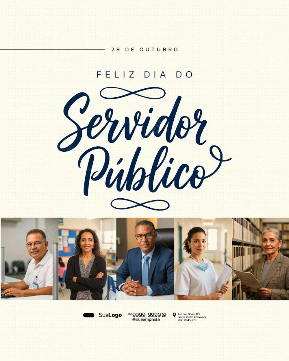 Editable PSD Social Media Flyer for Public Servant Day | PSD Premium ...