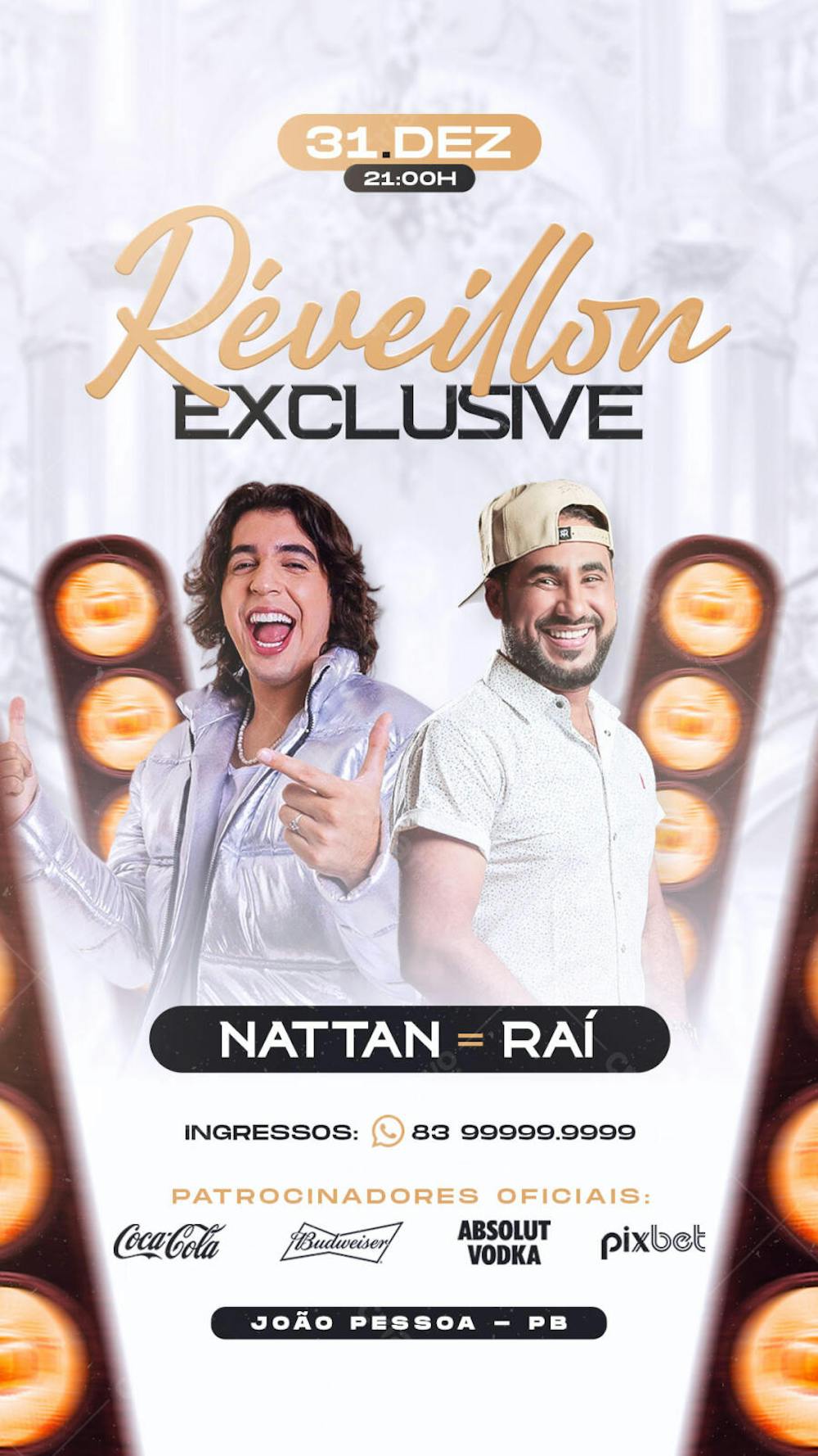 Flyer para Réveillon Exclusive Nattan e Raí 31 DEZ PSD Editável | PSD ...
