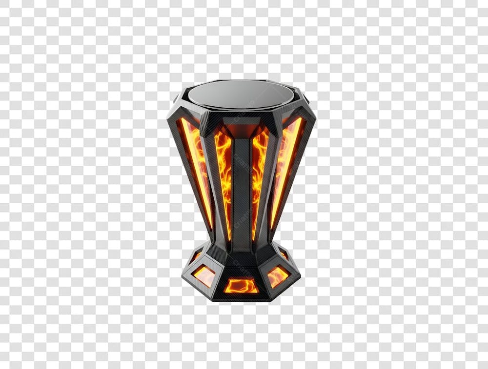 Troféu Gaming Esports preto laranja brilho PNG com fundo transparente ...