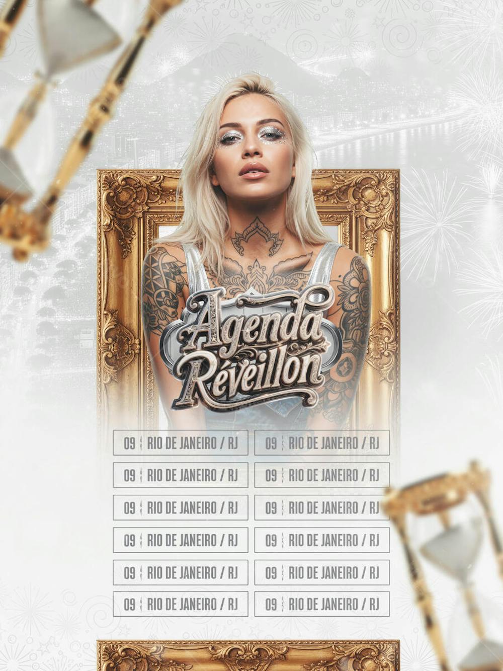 Flyer Agenda Réveillon Rio de Janeiro PSD Editável | PSD Premium [download]
