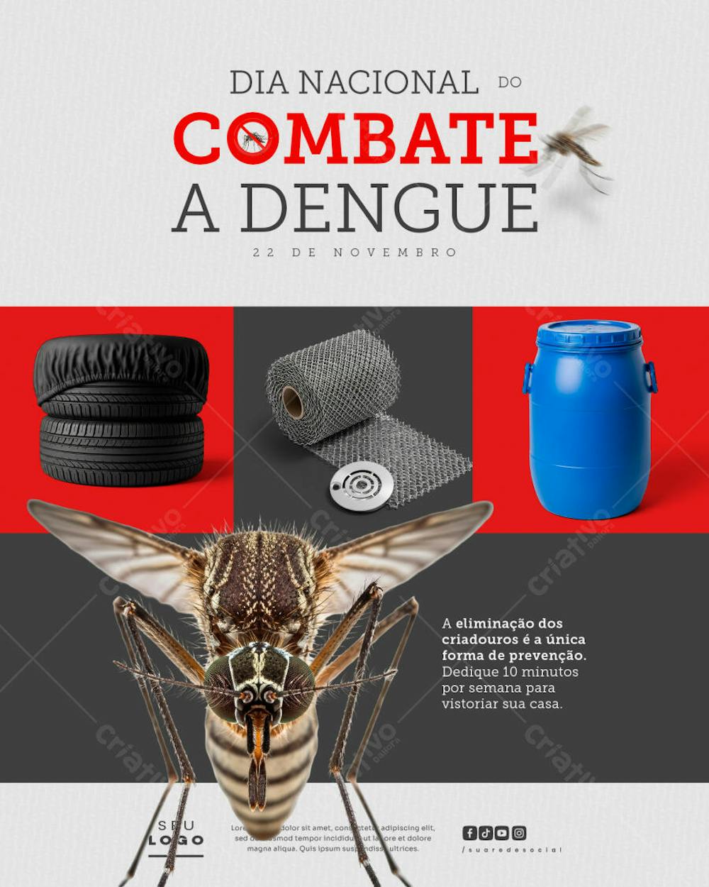 Flyer Combate à Dengue e Criadores PSD Editável | PSD Premium [download]