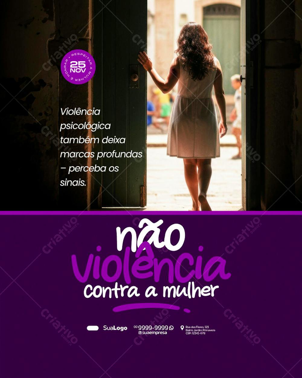 Editable PSD Flyer Against Violence Against Women Nov 25 | PSD Premium ...