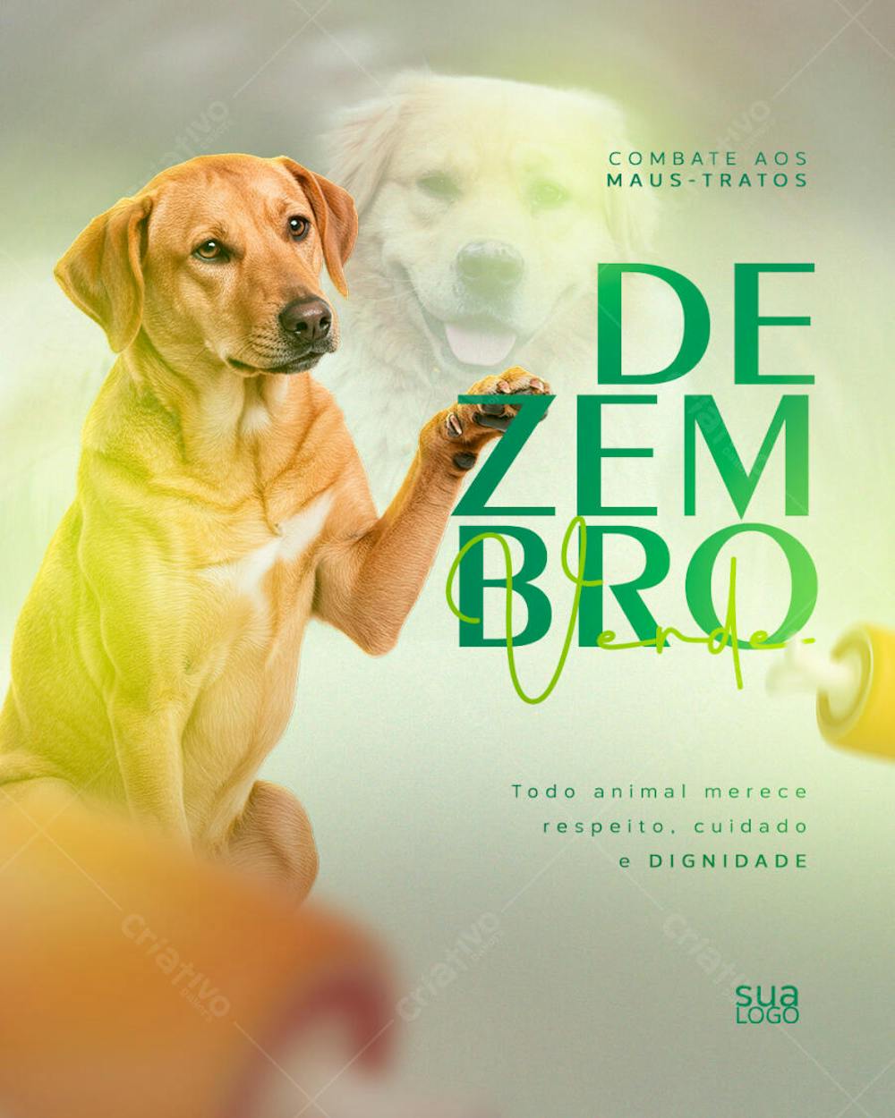 Flyer Dezembro Verde Combate Maus-Tratos Animais PSD Editável | PSD ...