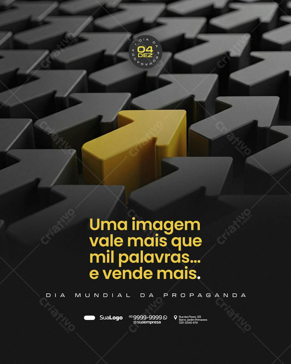 Flyer para o Dia Mundial da Propaganda PSD Editável | PSD Premium ...