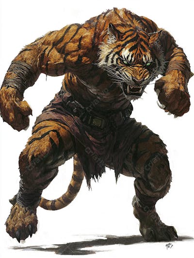 humanoid tiger warrior
