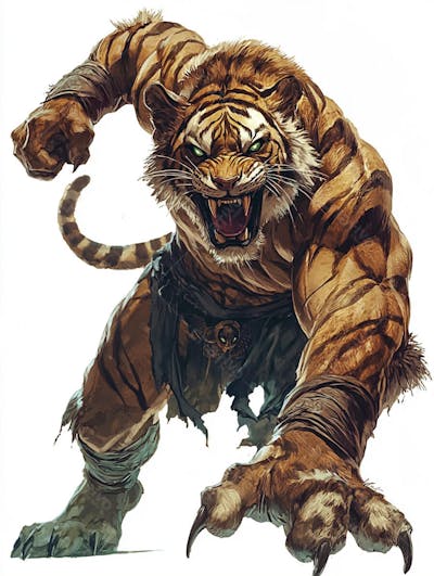 humanoid white tiger