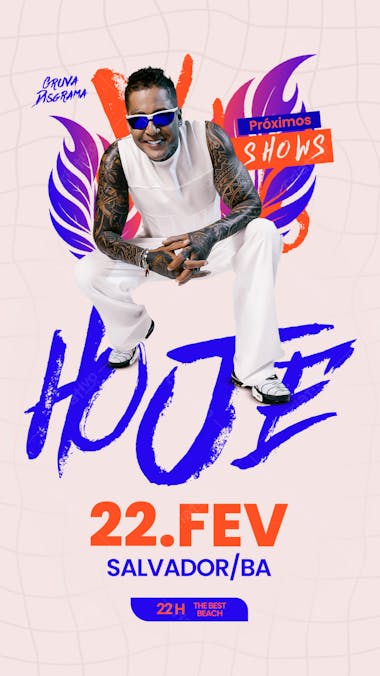 Story Instagram Próximos Shows Evento Musical PSD Editável — Criativo ...