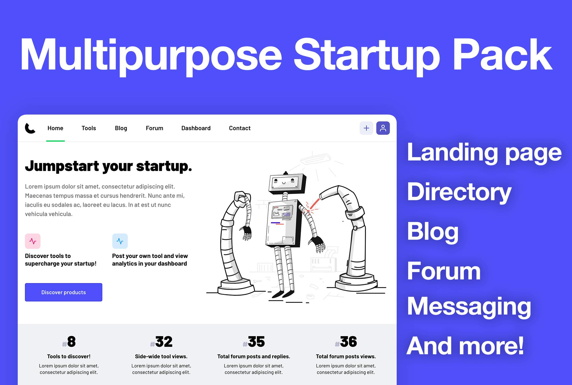 Multipurpose Startup Pack Template | Bubble