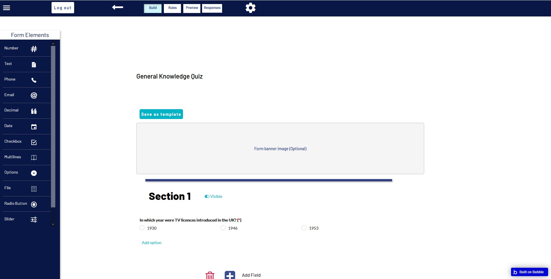 easyForm - FormBuilder Template | Bubble