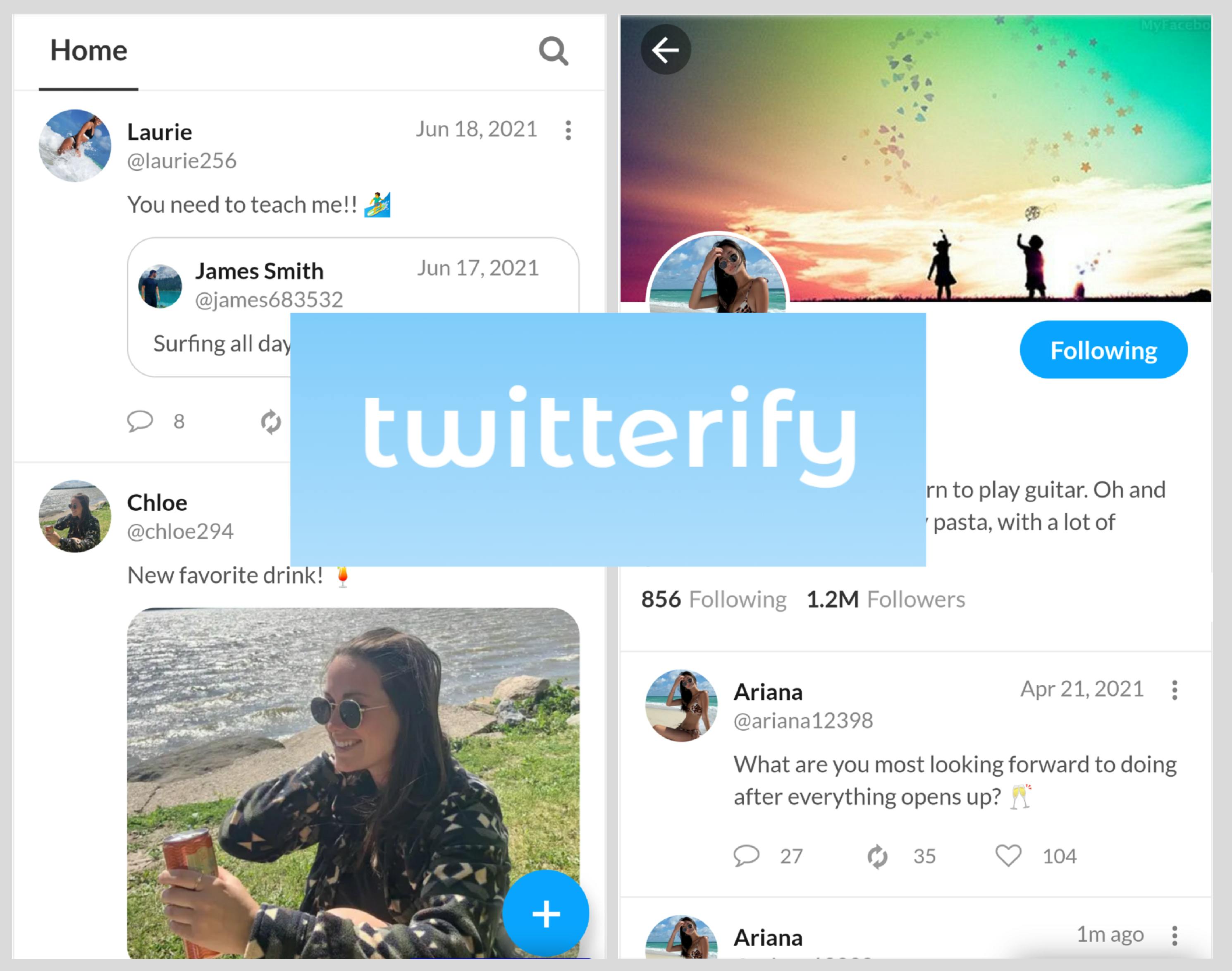 Twitter Clone Template Bubble