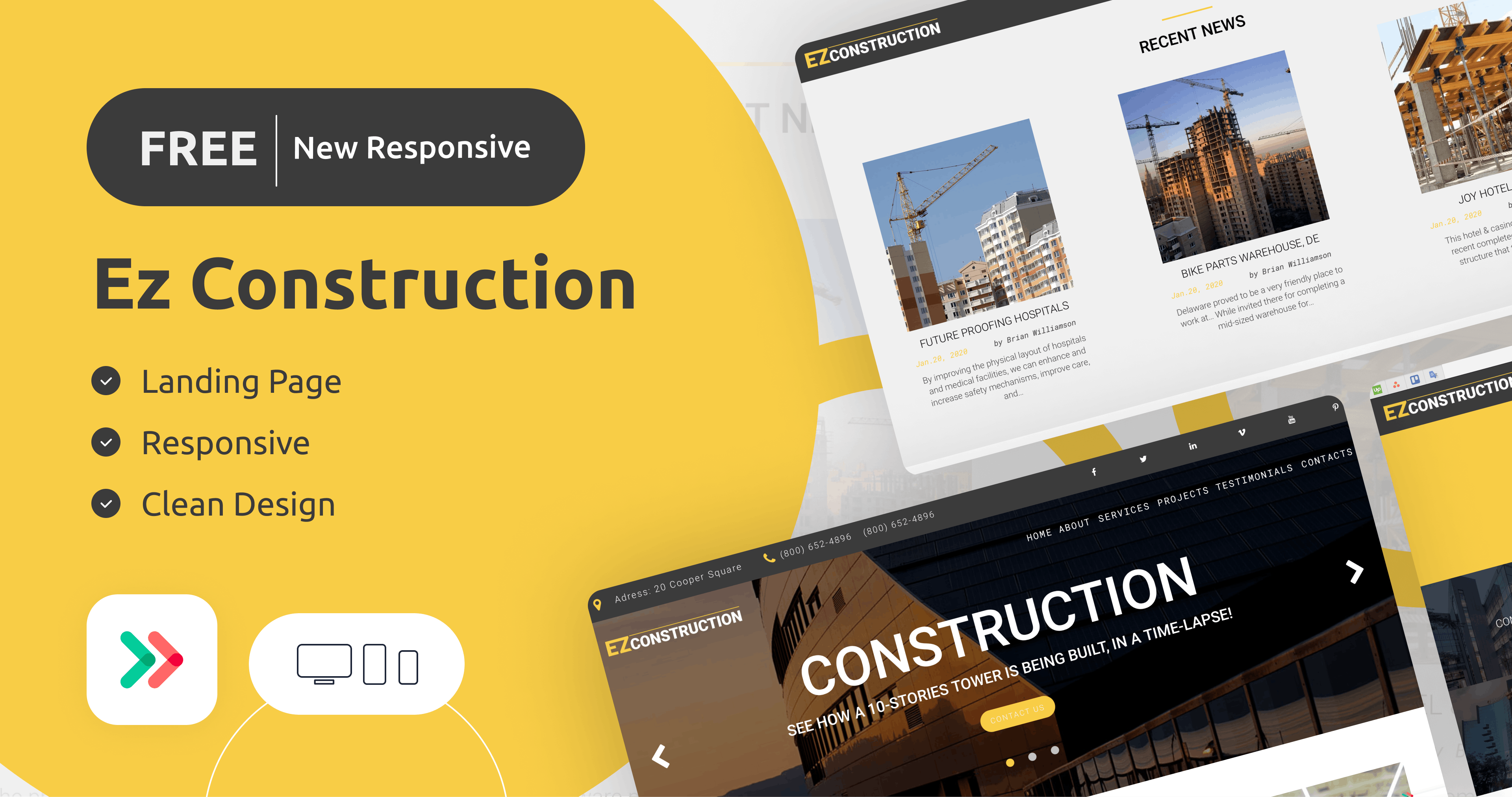 Ez Construction Landing Template | Bubble