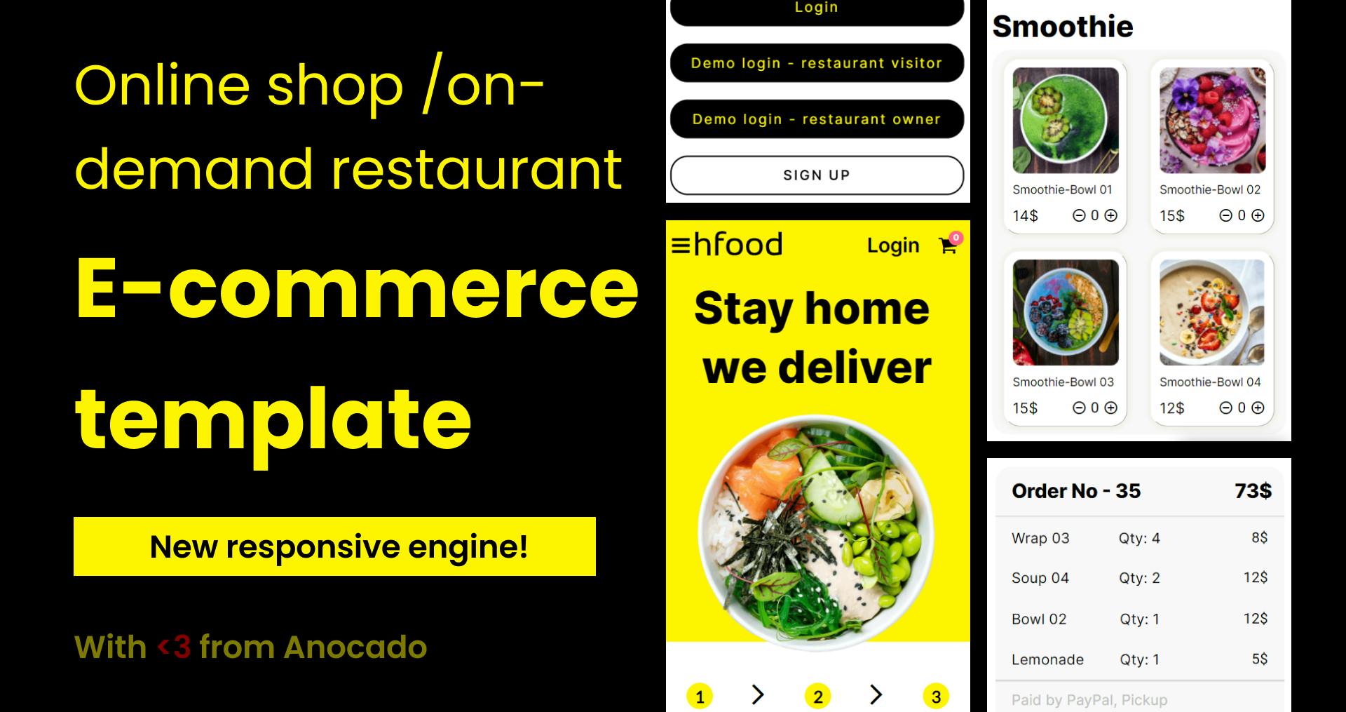 E-commerce shop / restaurant Template | Bubble
