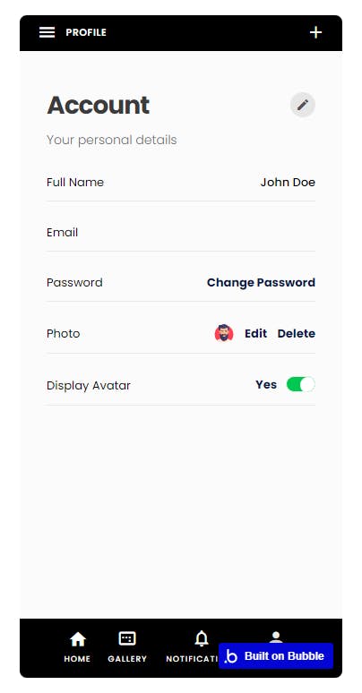 Semantic Mobile Starter Kit Template | Bubble
