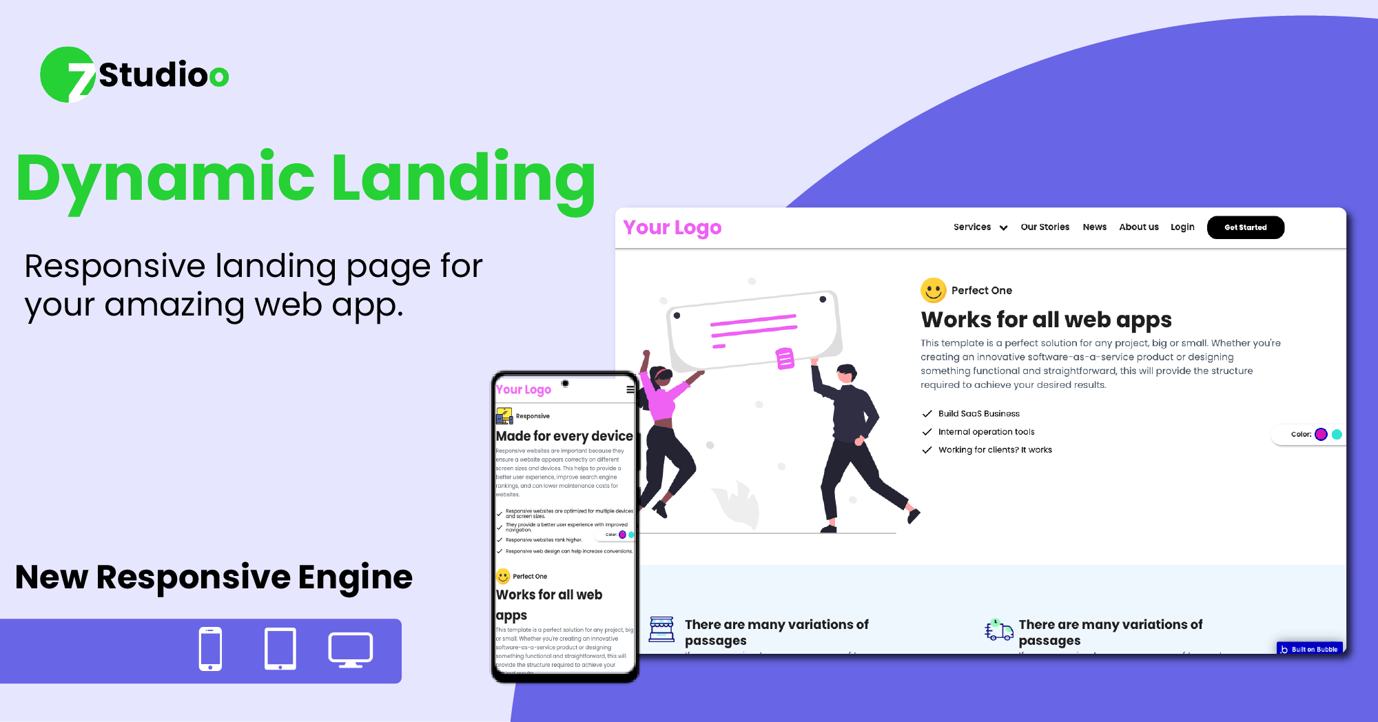 Dynamic Landing Page Template | Bubble