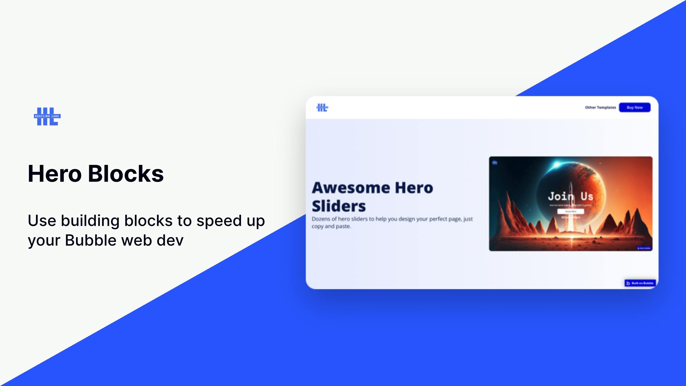 Hero Blocks Template | Bubble