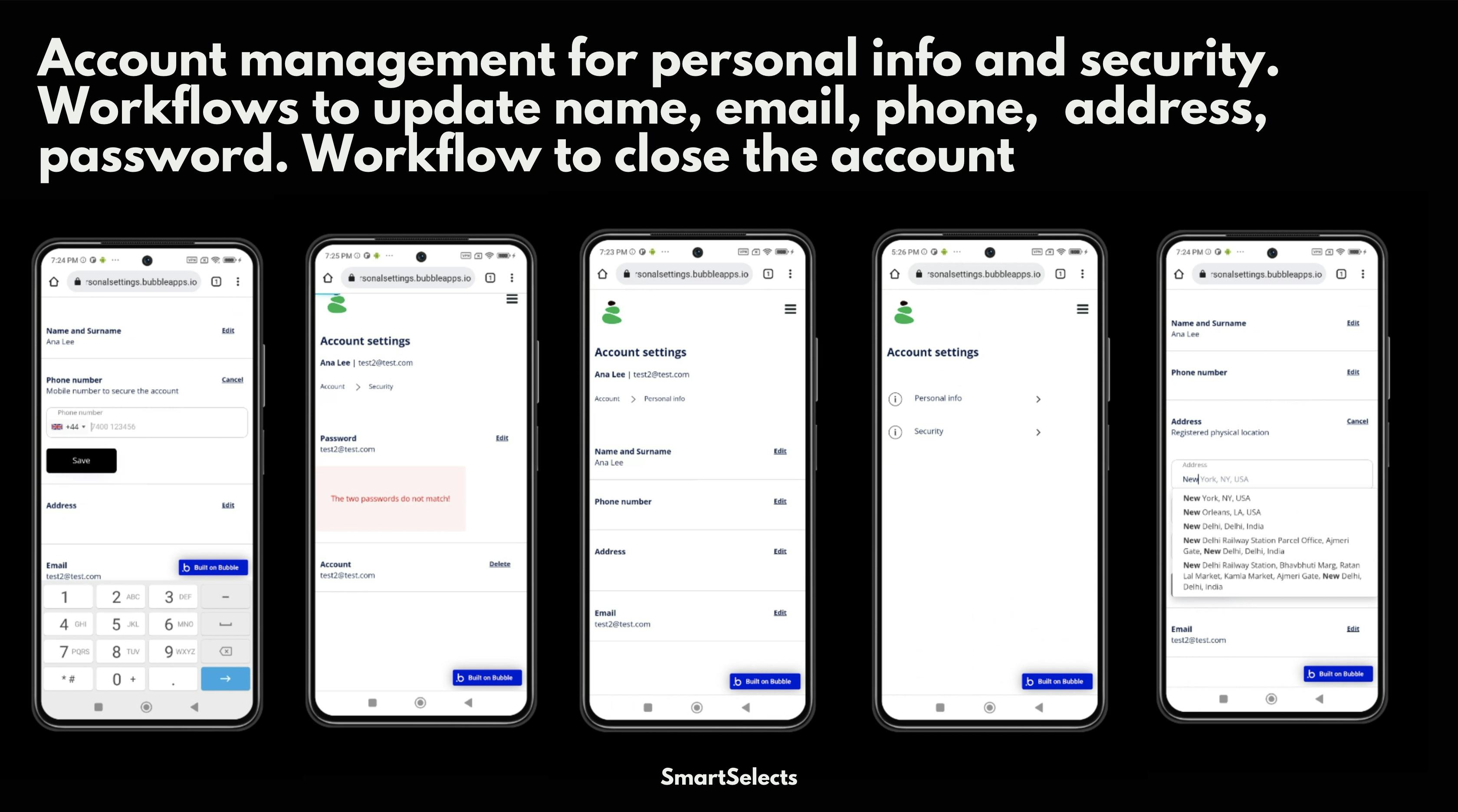 Account Management Template | Bubble