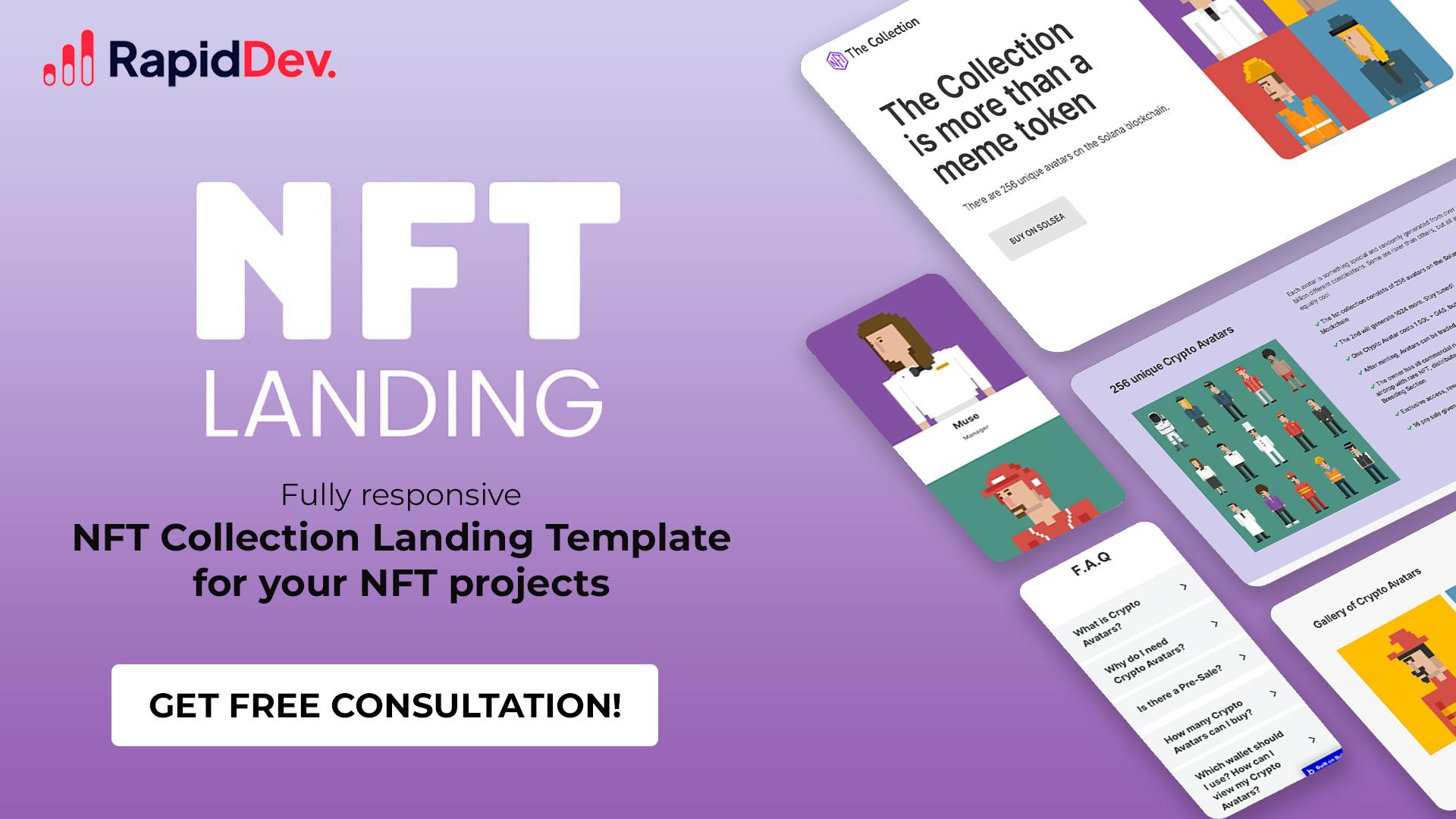NFT Collection Landing Template | Bubble NFT Collection Landing Template | Bubble