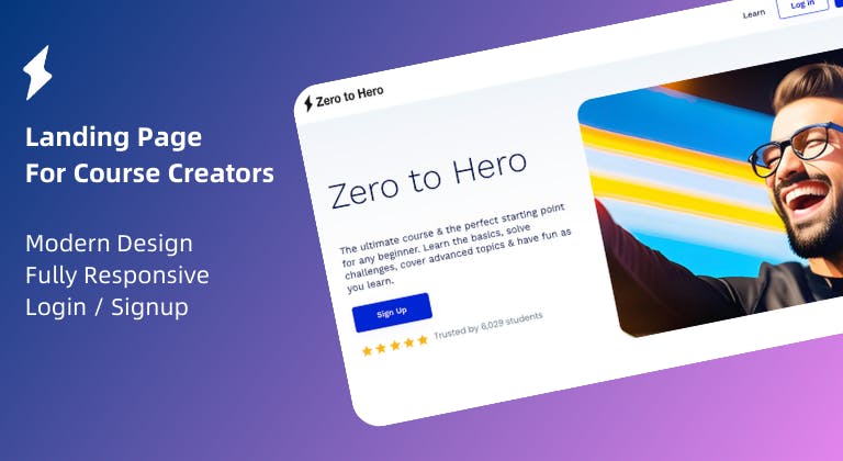 Course Landing Page Template | Bubble