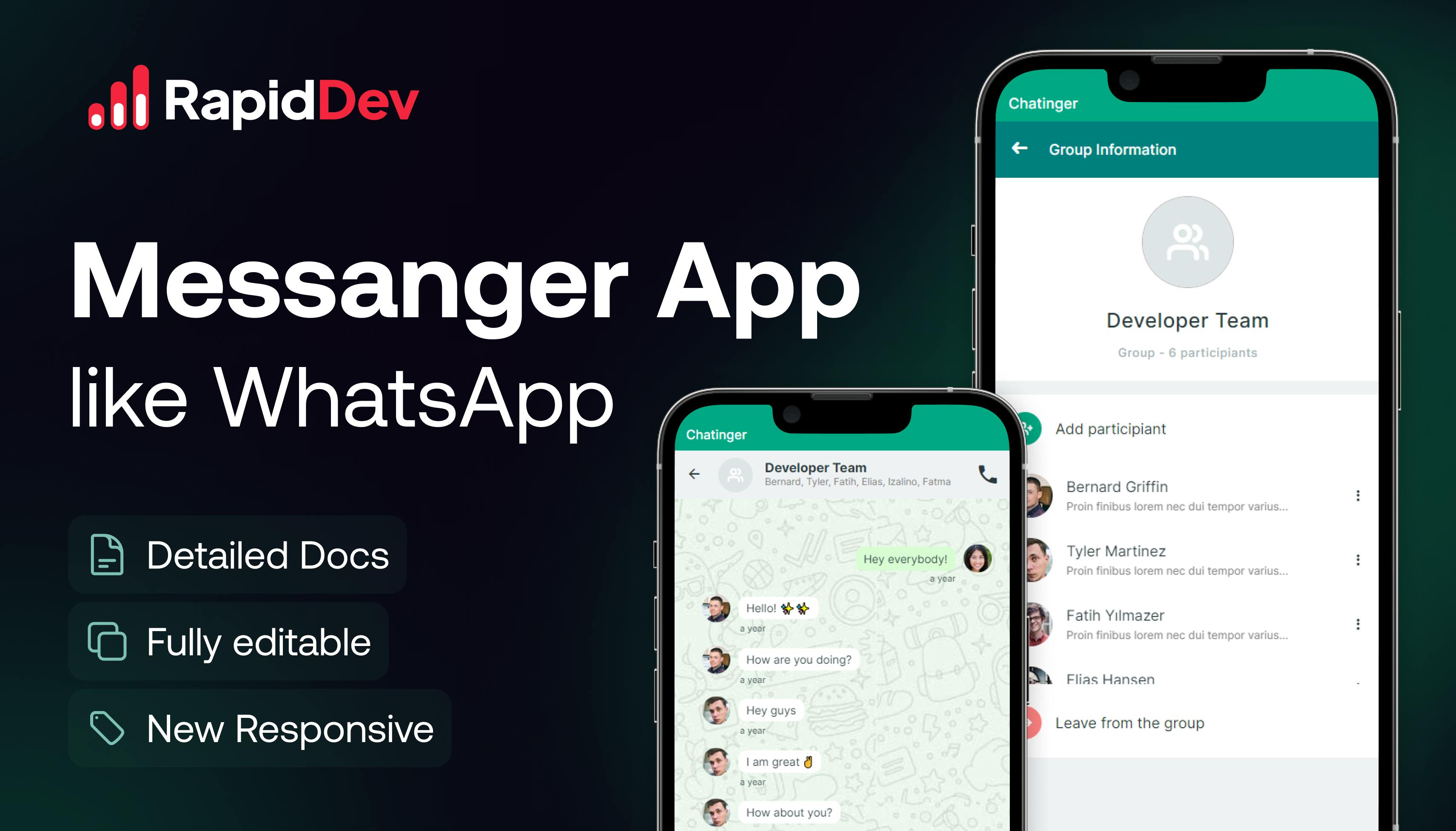 Chat Pro - like WhatsApp Template | Bubble