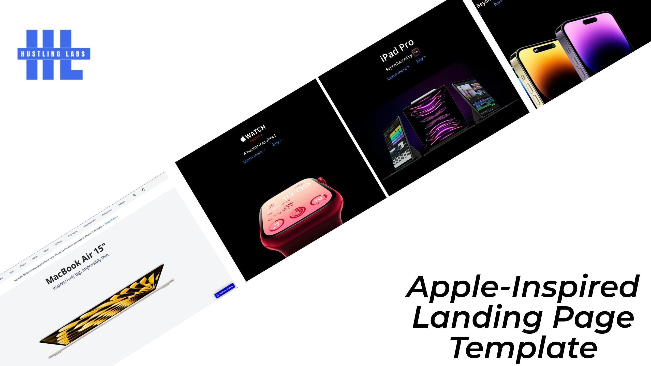 Apple-Inspired Landing Page Template | Bubble