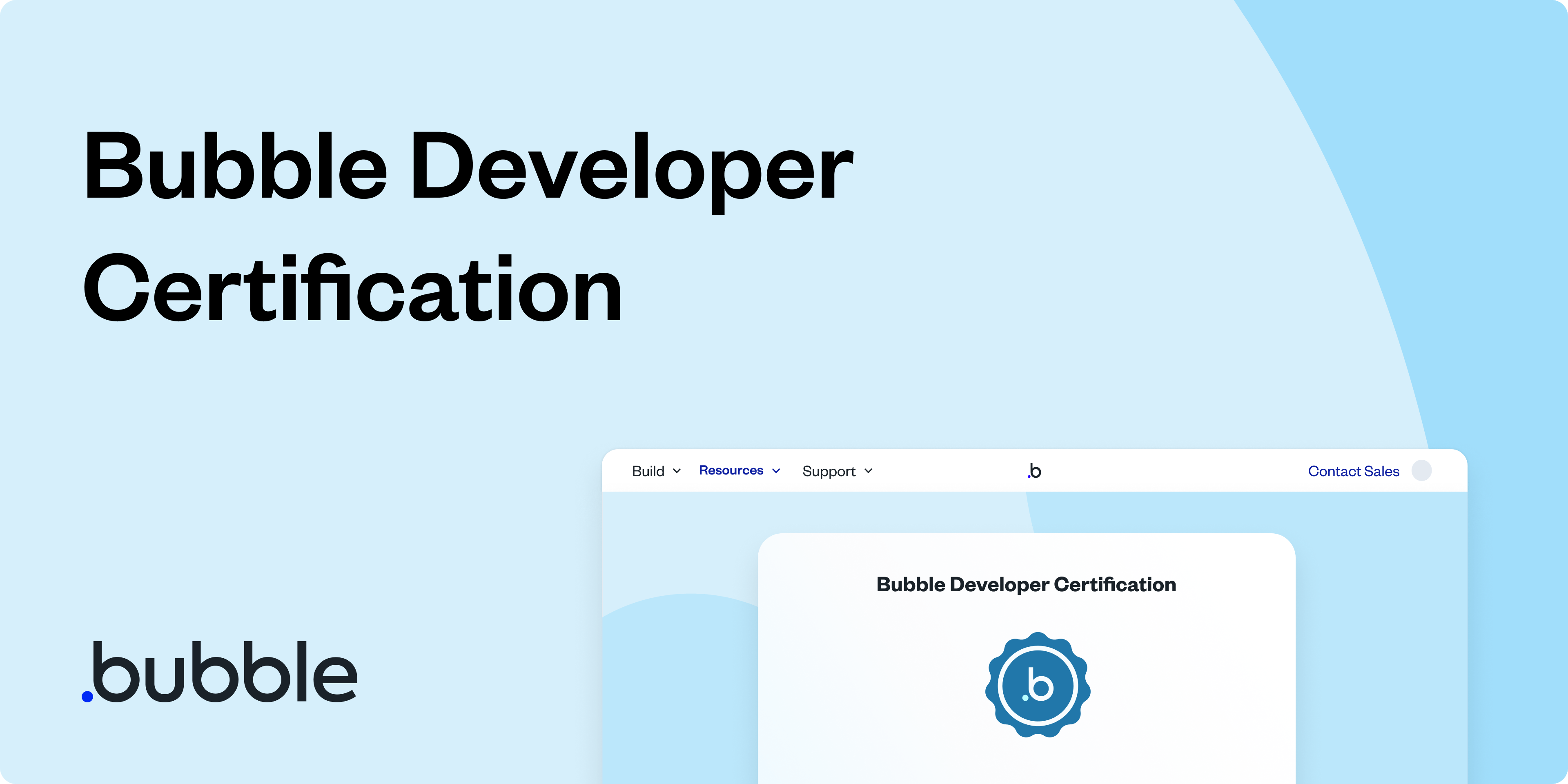 Bubble Developer Certification | Bubble