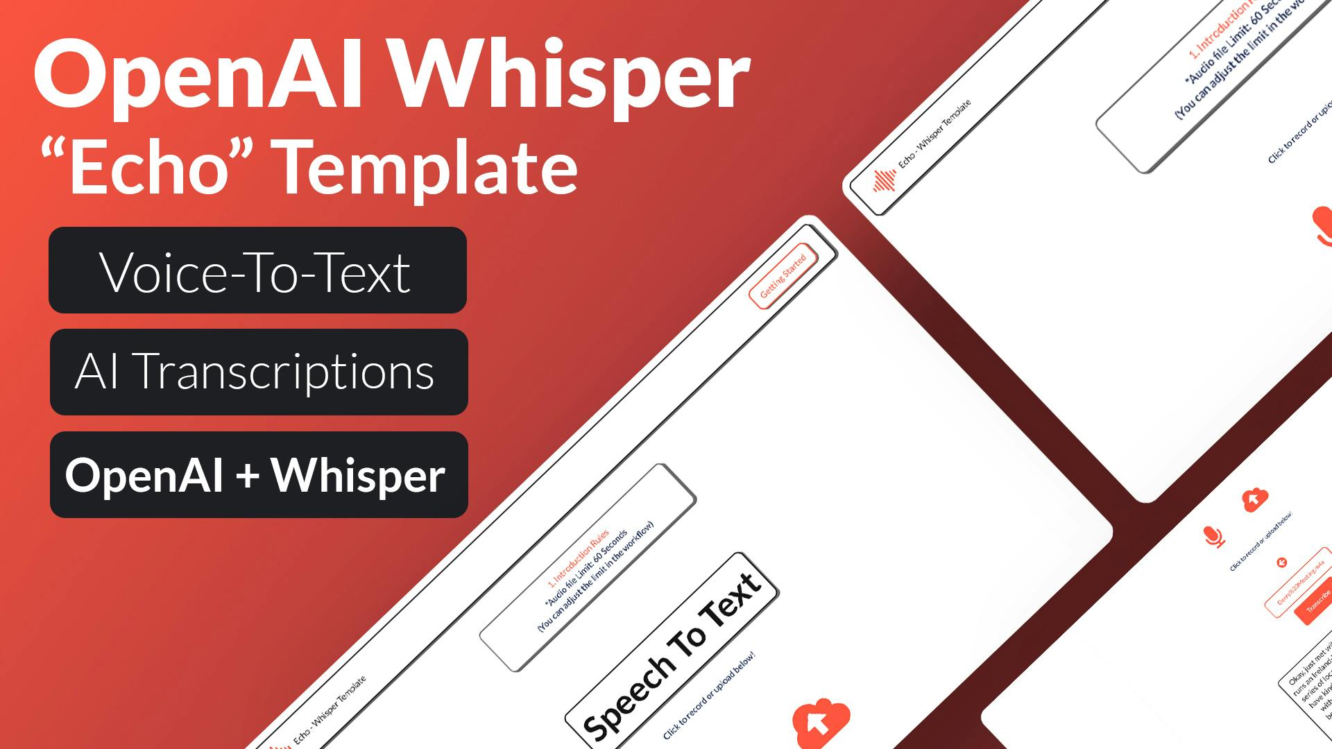 Echo - OpenAI Whisper Template Template | Bubble