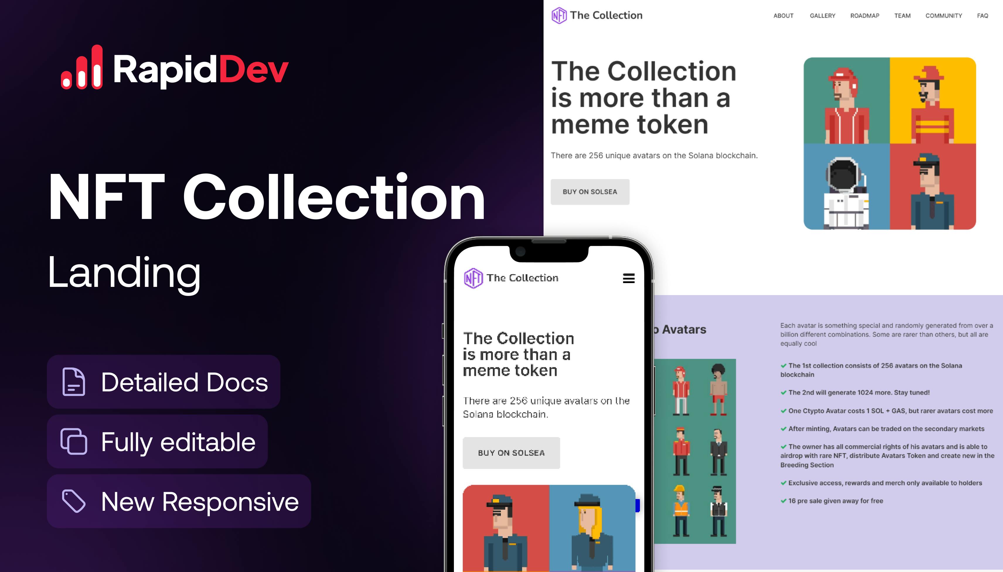 NFT Collection Landing Template | Bubble NFT Collection Landing Template | Bubble