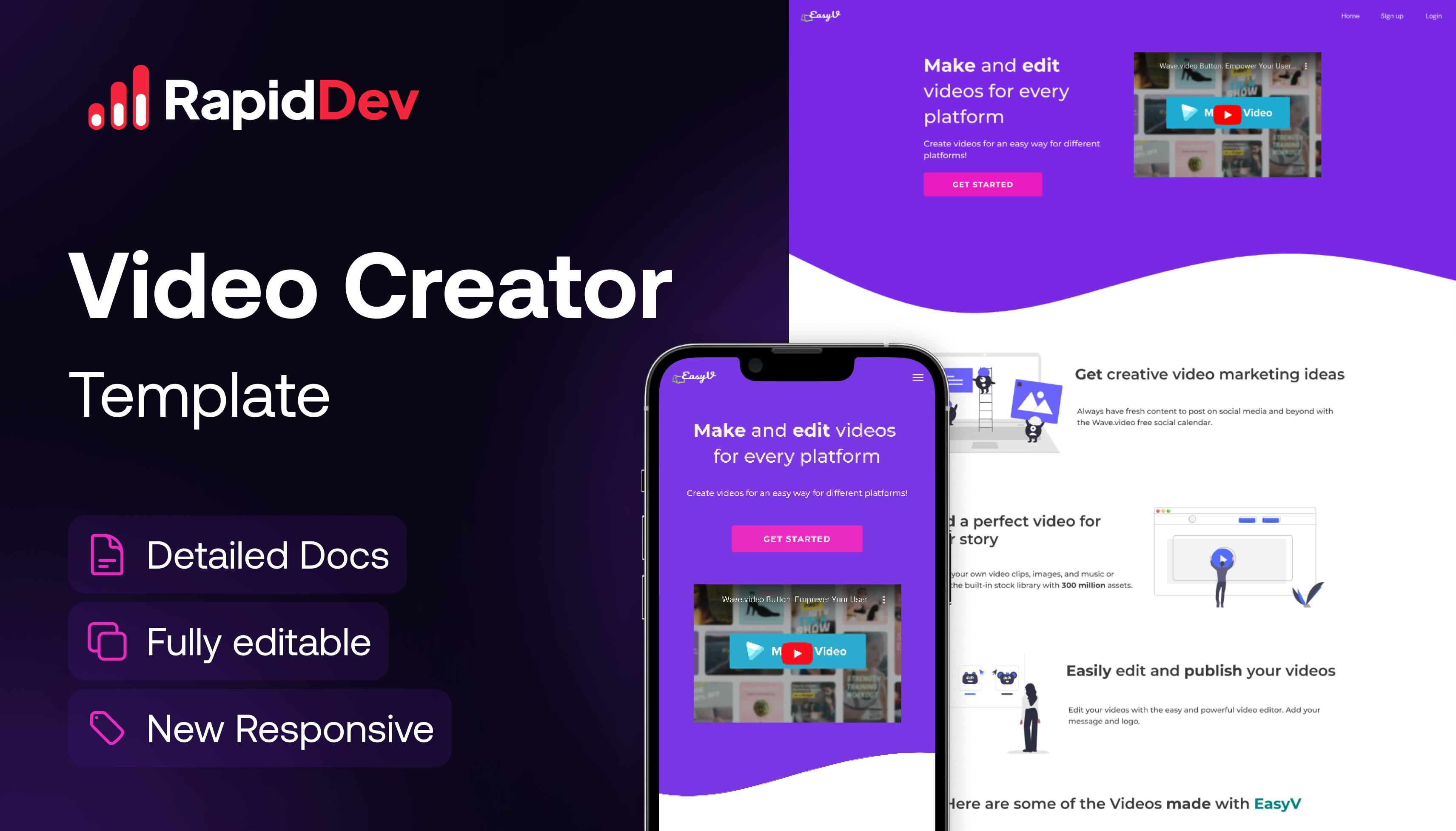 Easy Video Creator Template | Bubble
