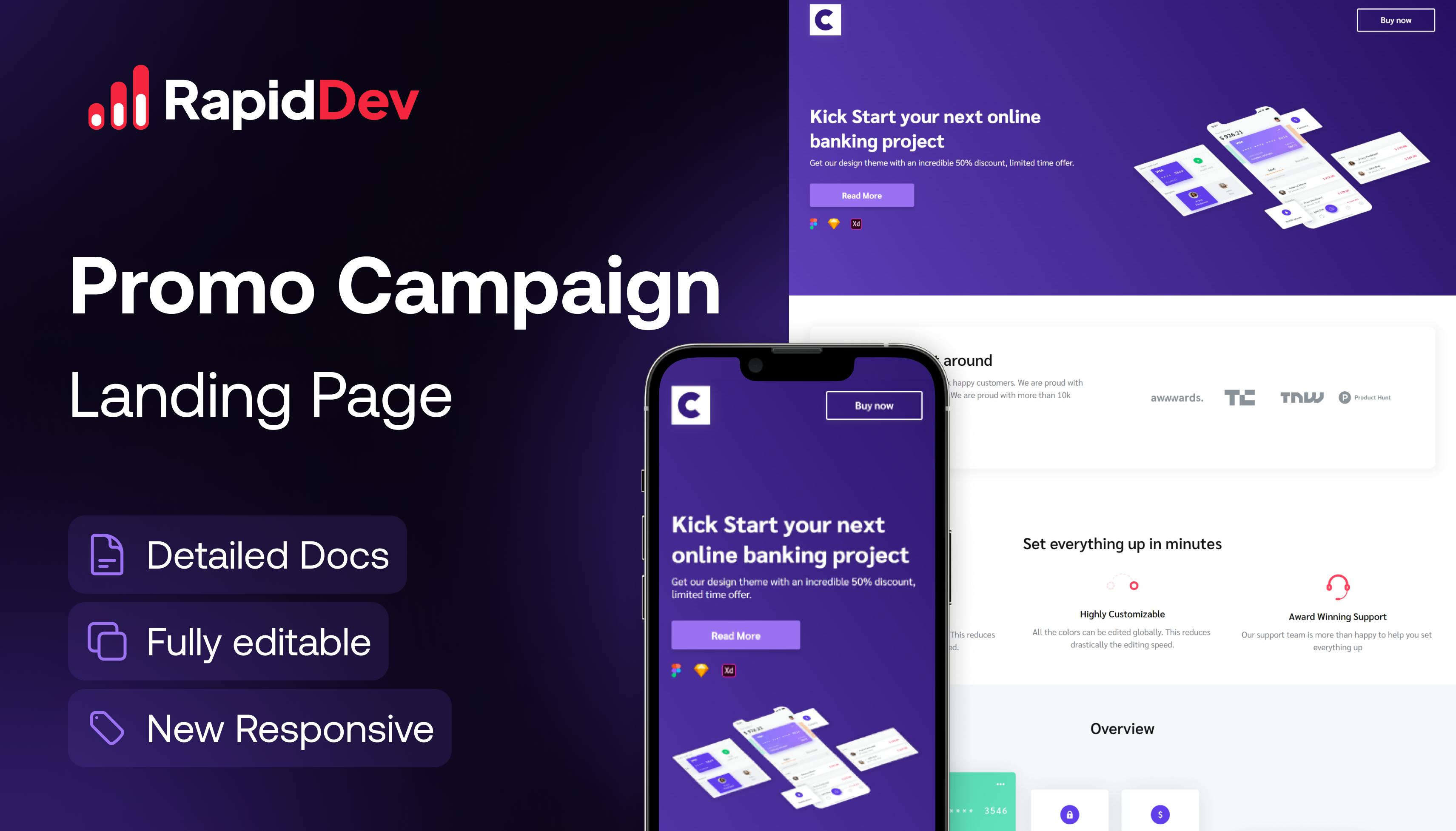 Promo Campaigns Landing Template | Bubble