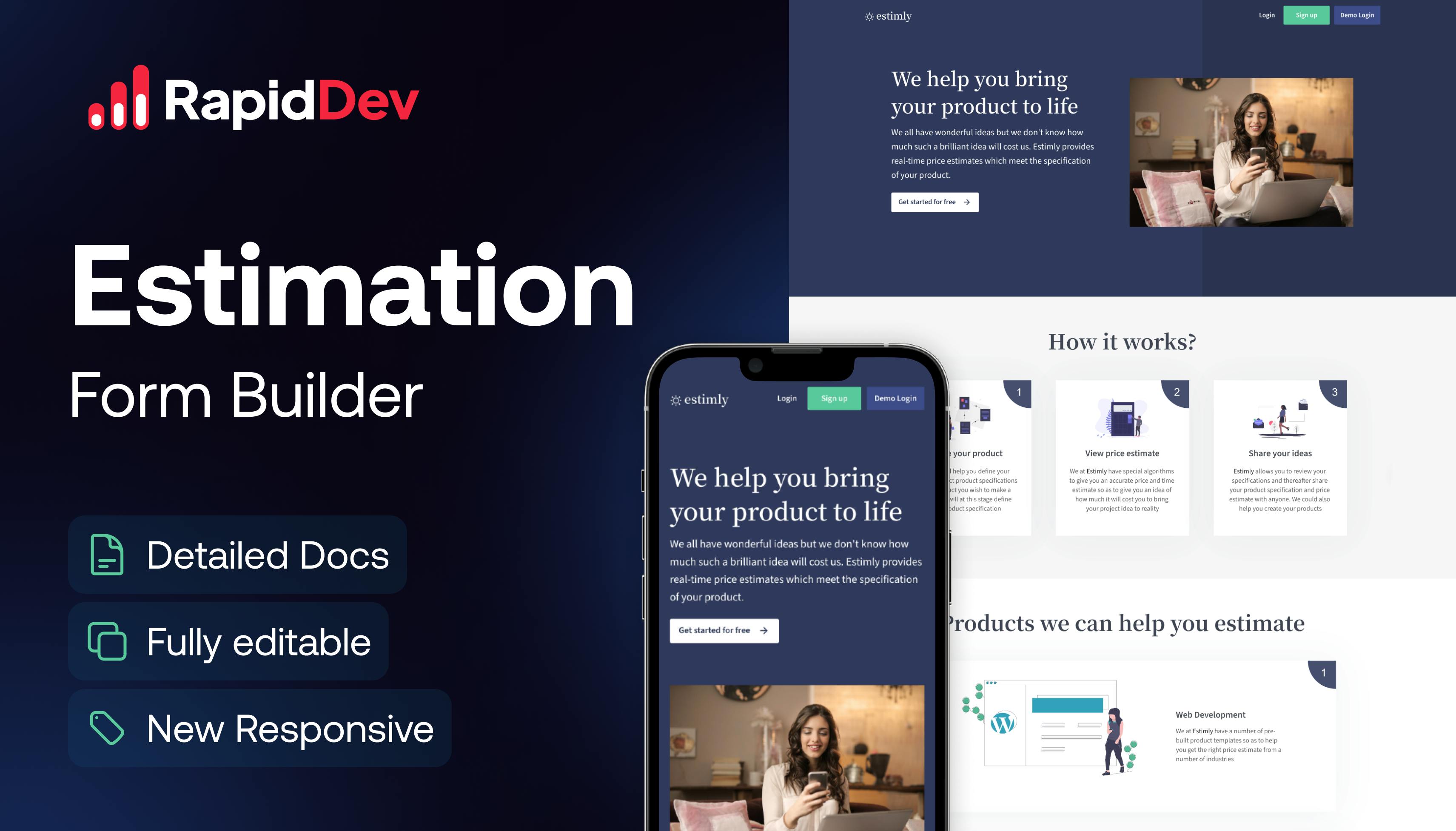Estimation Forms Builder Template | Bubble