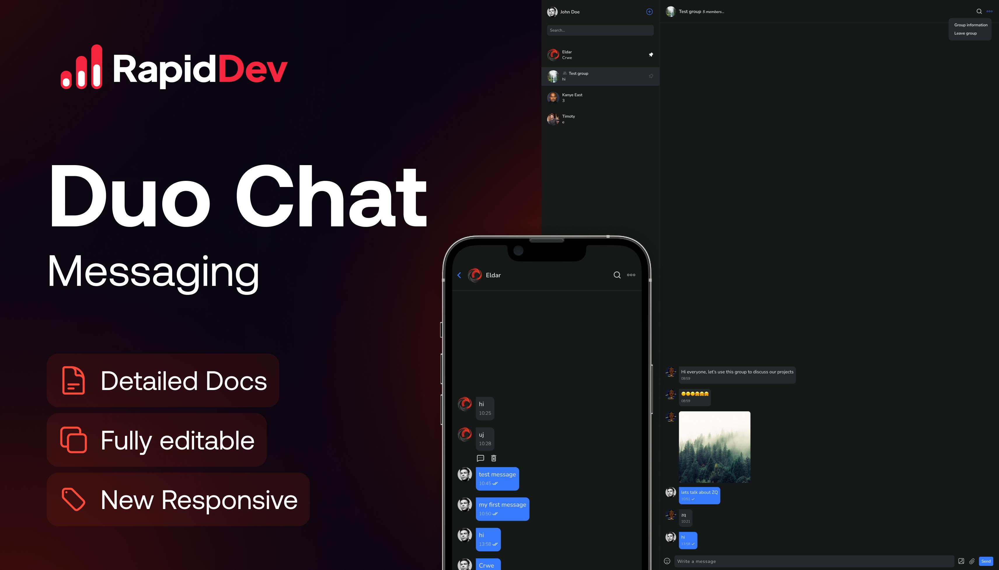 Duo Chat Messaging Template | Bubble