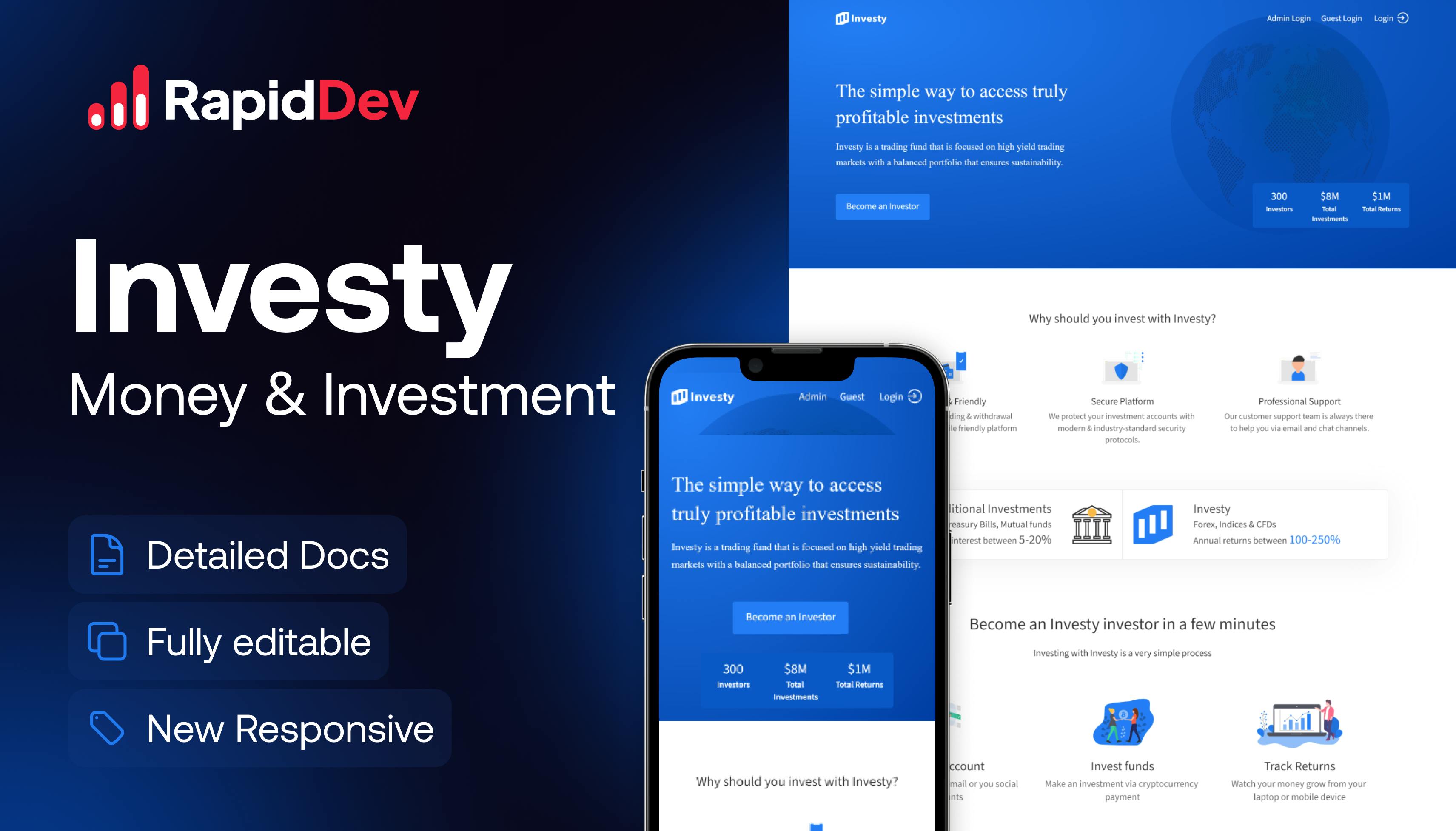 Investy - Money & Investments Template | Bubble